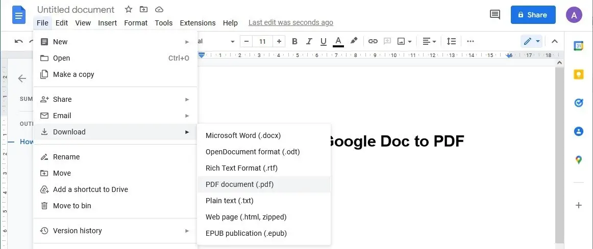 How to Convert Google Doc to PDF: 3 Ways in 2025 - PDF Candy